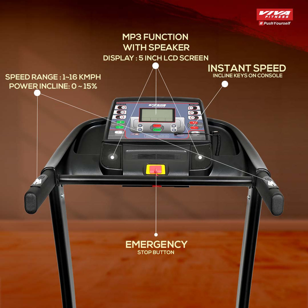 Viva Fitness T-52 AC Motorized Treadmill | Viva-fitness-in