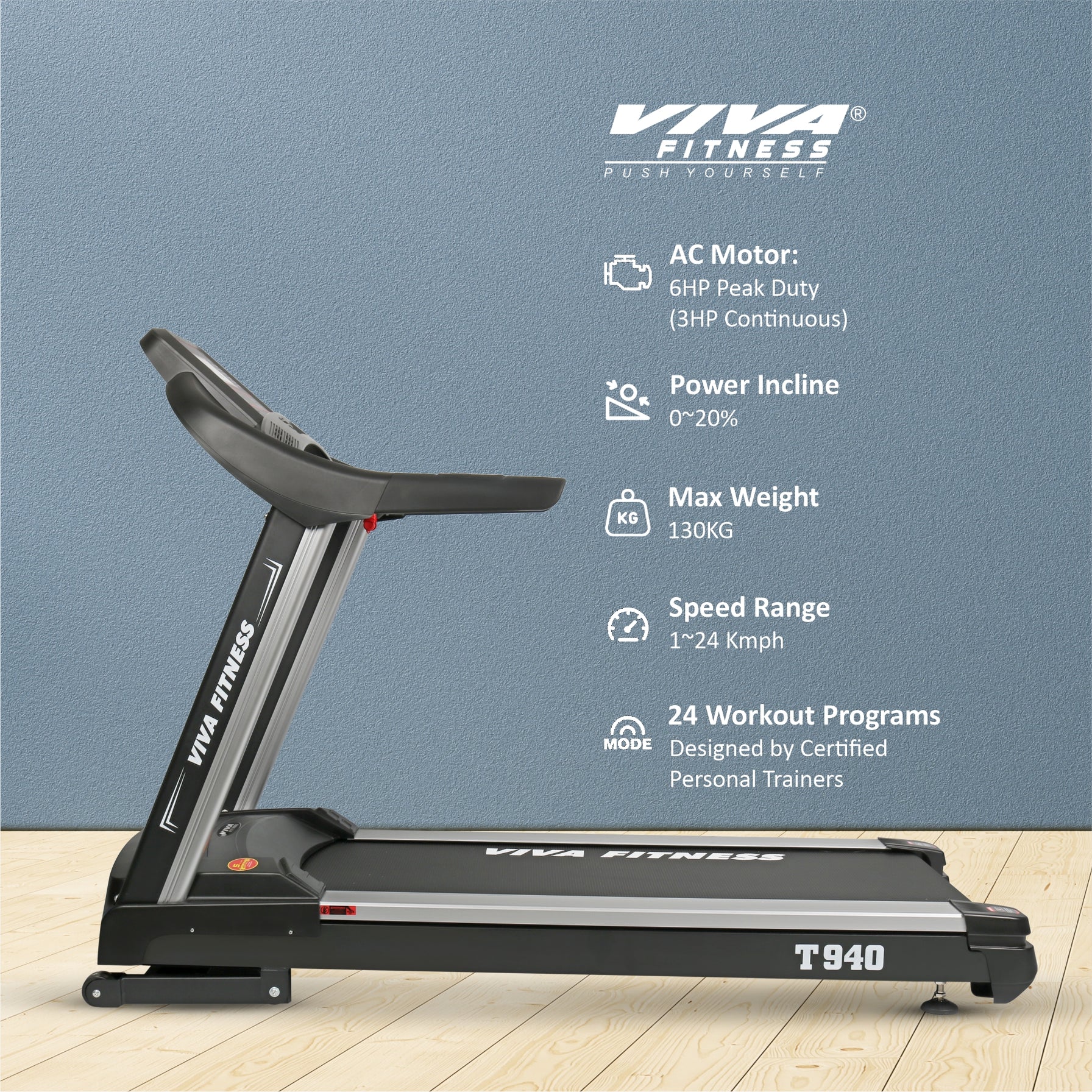 Viva Fitness T-940 Motorized Treadmill for Home Use | Viva-fitness-in