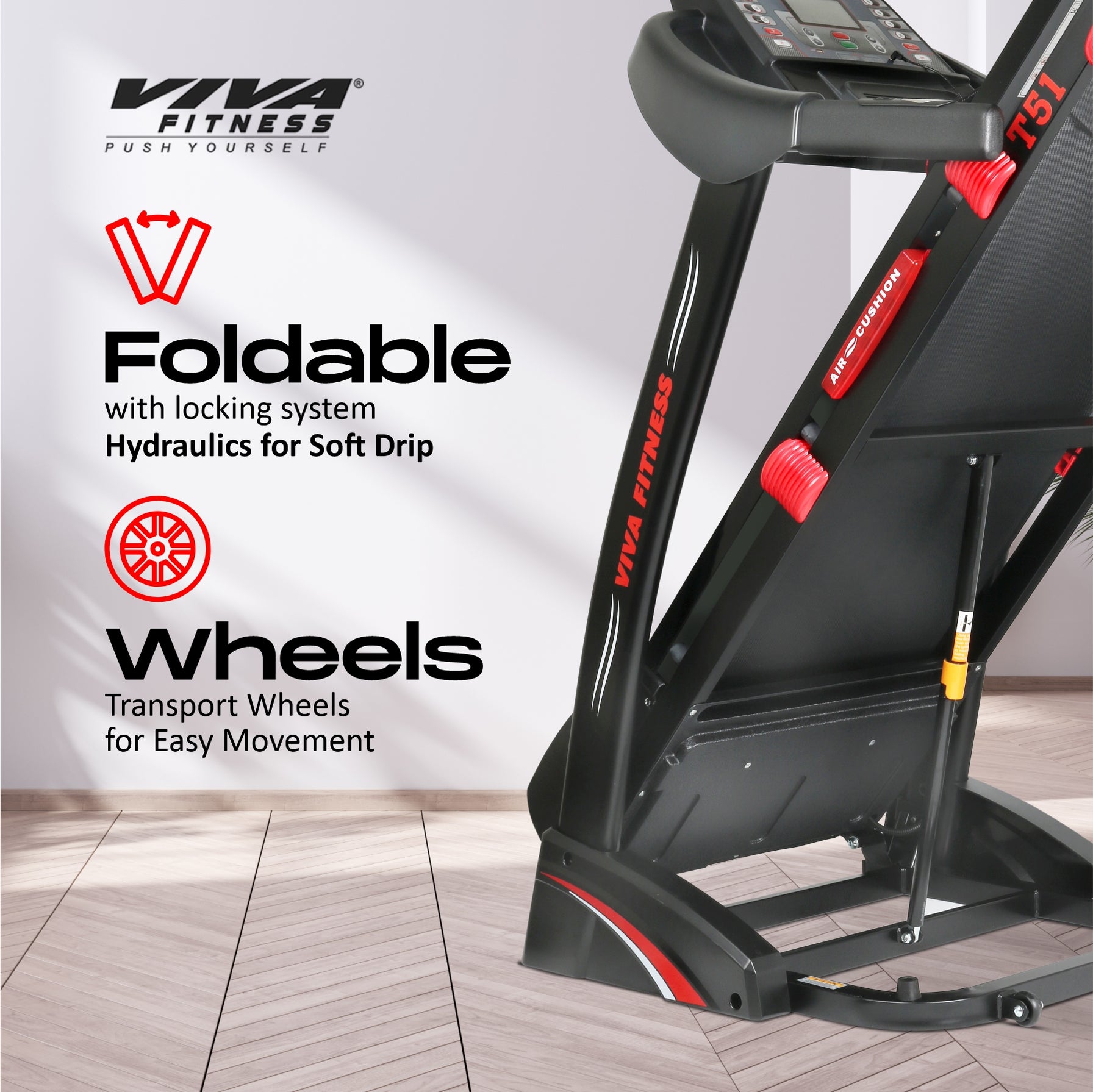 Viva Fitness T-51 AC Motorized Treadmill | Viva-fitness-in